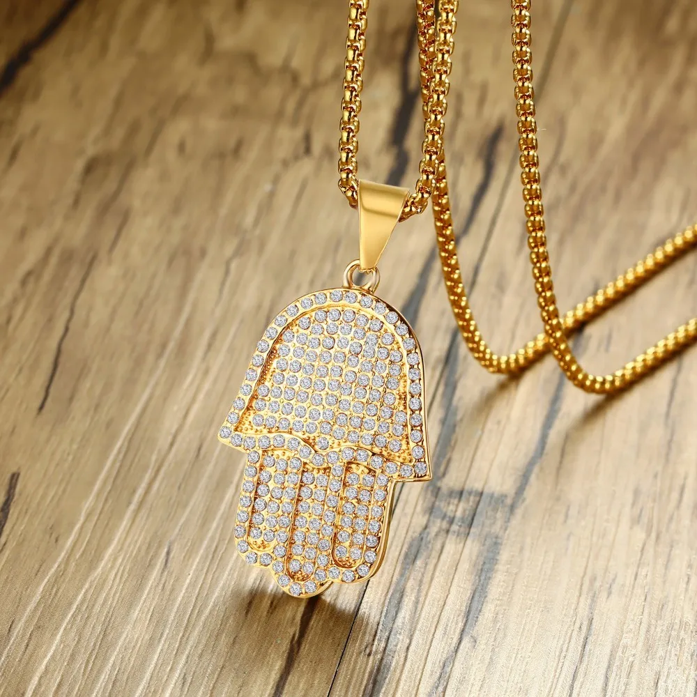 Aliexpress.com : Buy Stainless Steel White Cubic Zirconia Talisman ...