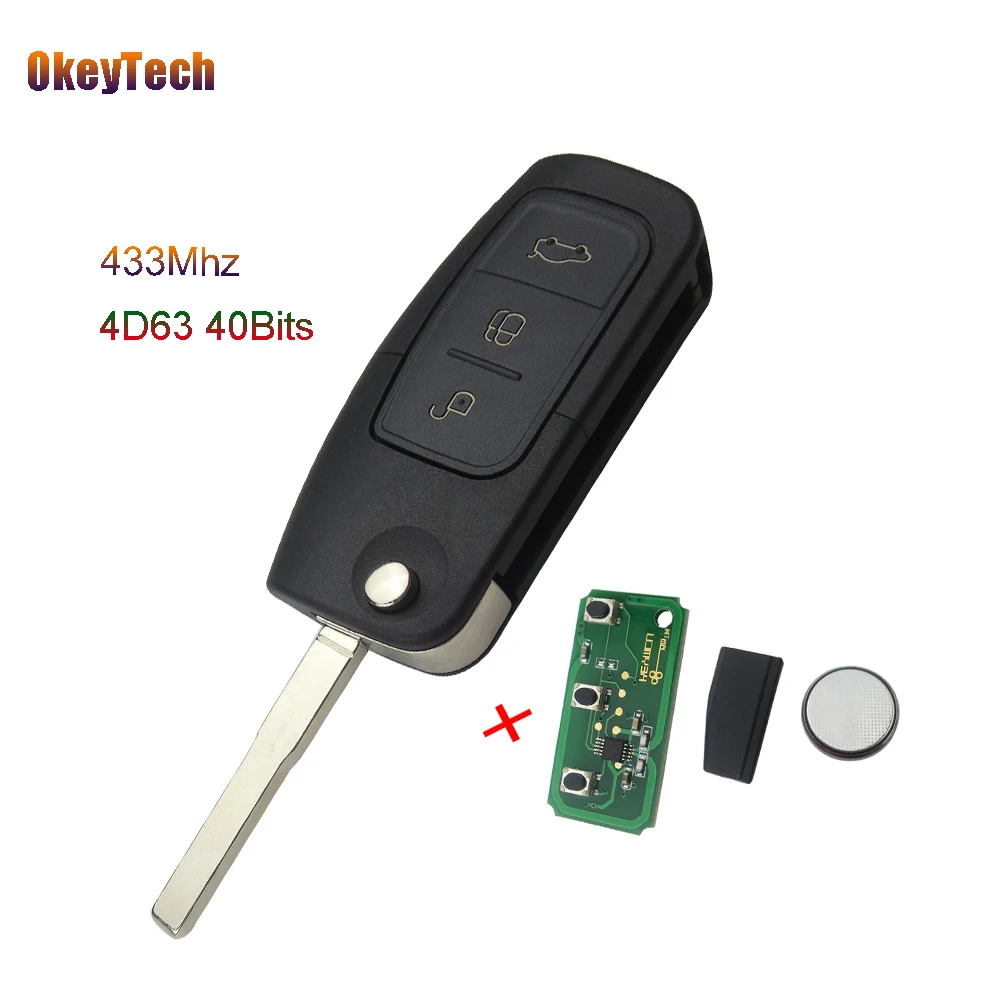 OkeyTech Remote Car Key for Ford Fusion Focus Mondeo Fiesta Galaxy 315/ ...