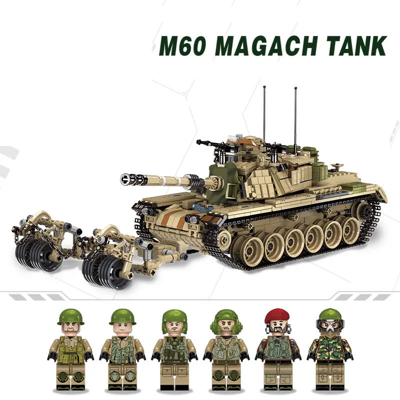 Military Large Panzer M60 Tank Transformation Weopon Building Blocks ...