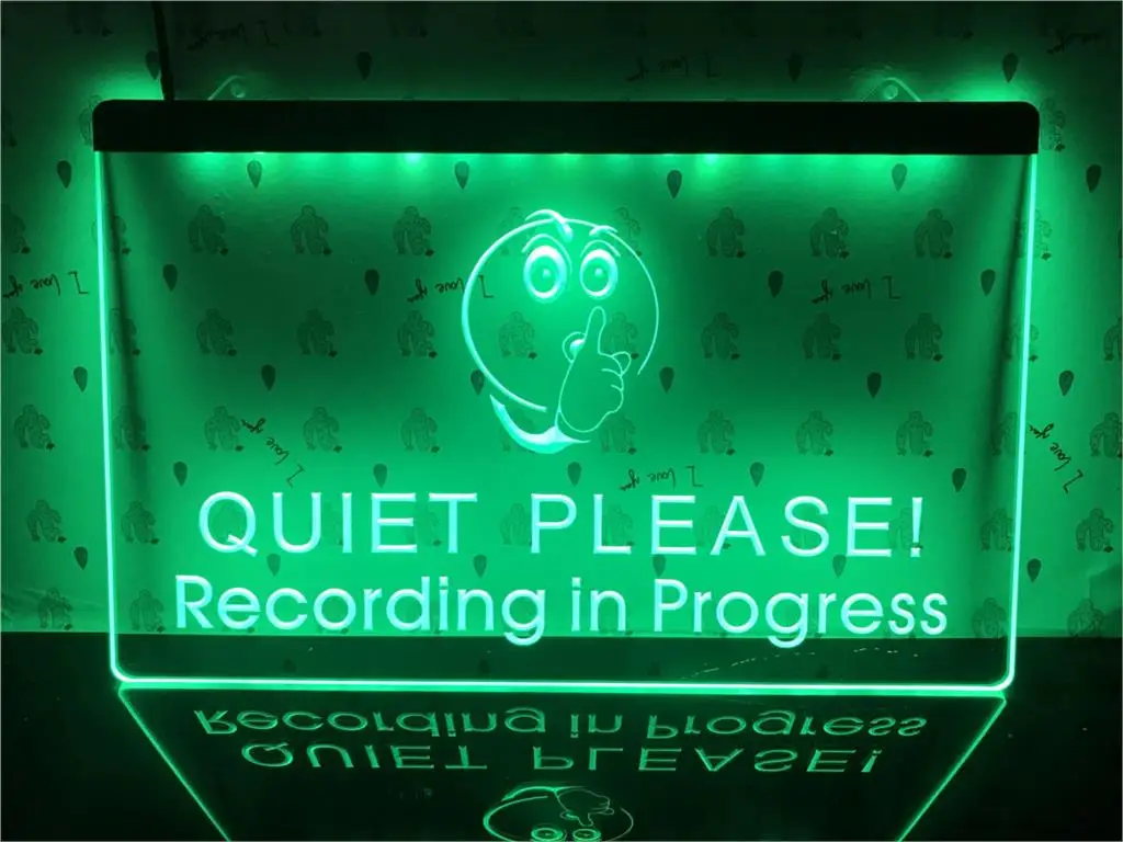 Quiet Please Recording Sign