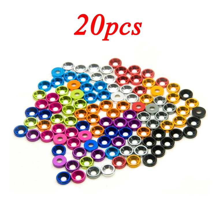Free-Shipping-20PCS-M3-Colorful-Countersink-Gasket-3mm-Aluminum-Alloy ...
