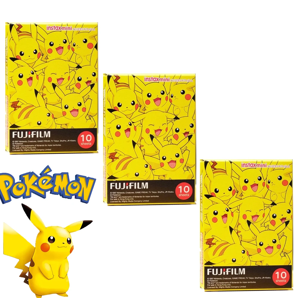 Fujifilm Instax Mini 8 Films Pikachu ( Pokemon ) 30 Sheets Photo Papers ...