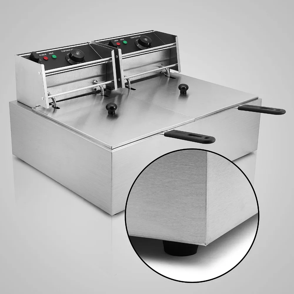 VEVOR Factory 20L Commercial Stainless Electric Deep Fryer with Timer ...
