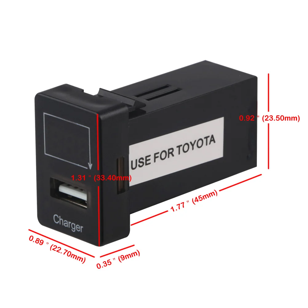 For Toyota Car USB Charger Audio Socket Port Interface Audio Port Cable ...