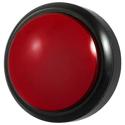 Red LED Lamp 80mm Dia Round Push Button w Limit Switch for Arcade Video ...