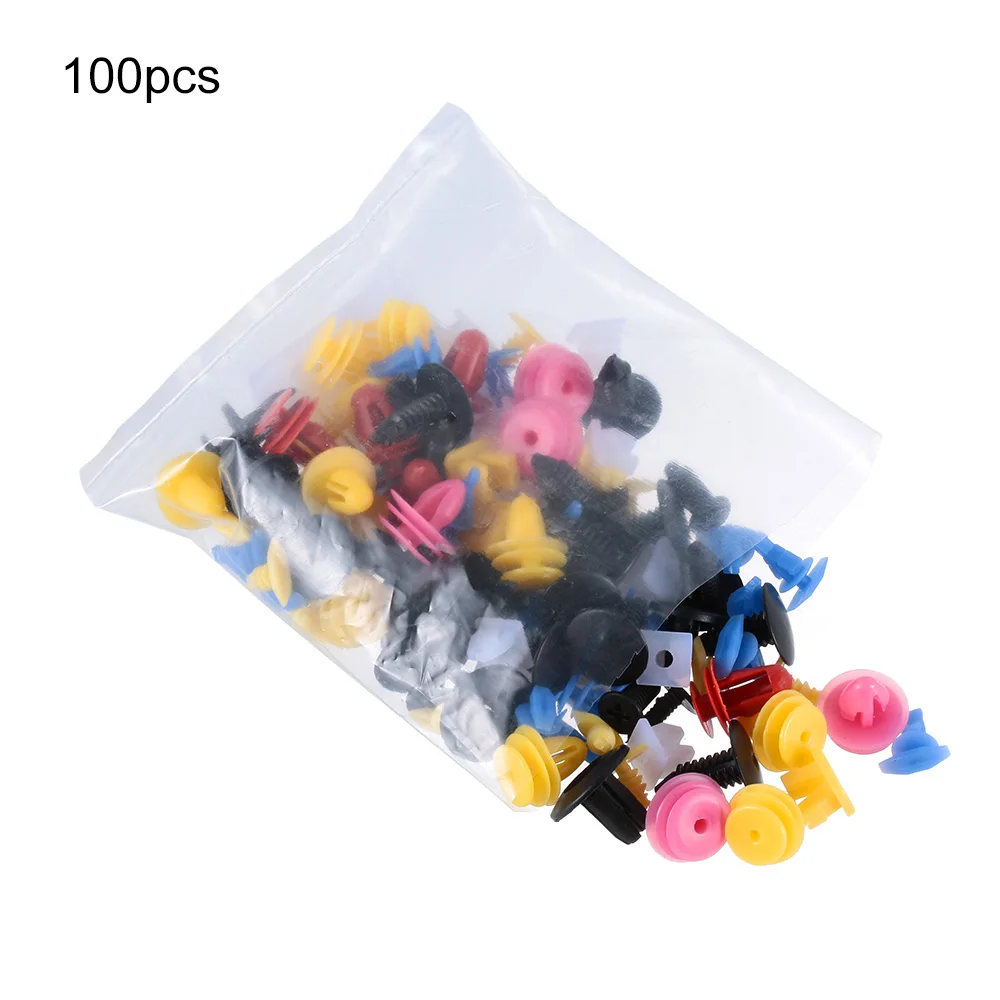 100pcs/lot Universal Mixed Plastic Clips for Car Fender Bumper Door Car ...
