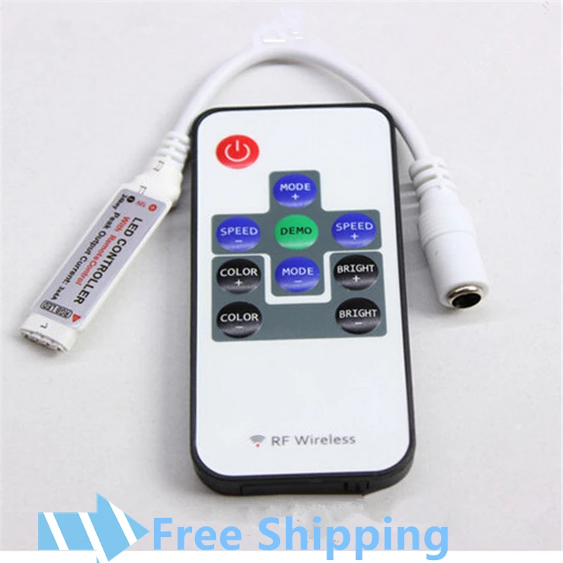 RF RGB Controller Mini RF Wireless LED Remote Controller for RGB 5050/ ...