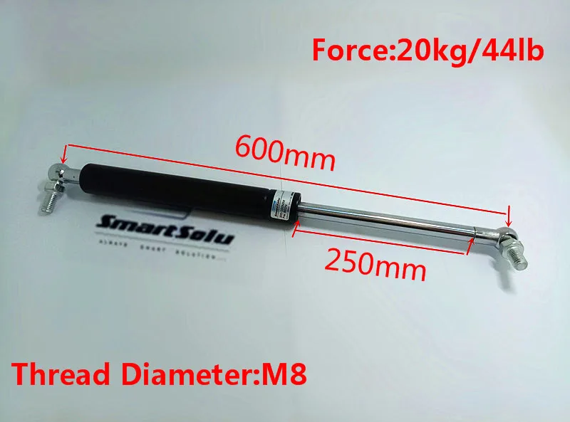 Envío libre 20Kg/44lb Lift soporte gas strut shock Spring prop 600mm 23 ...
