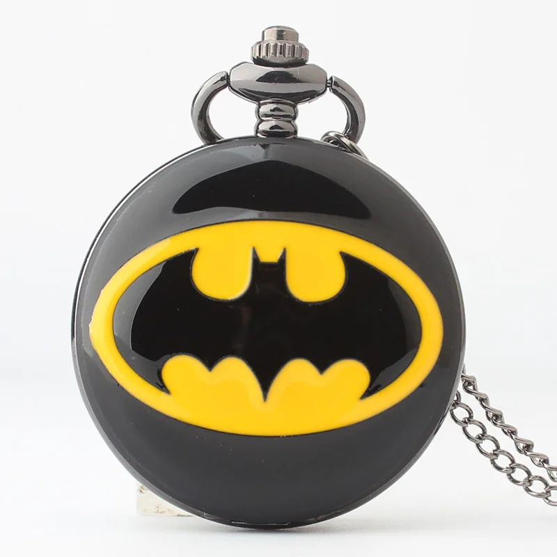 Retro Hot Anime Bat Pocket Watch Necklace Pendant Chain Vintage Quartz ...
