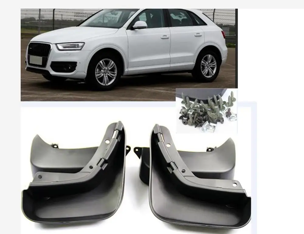 Conjunto moldado mudflaps apto para audi q3 2011 2012 2013 2014 lama ...