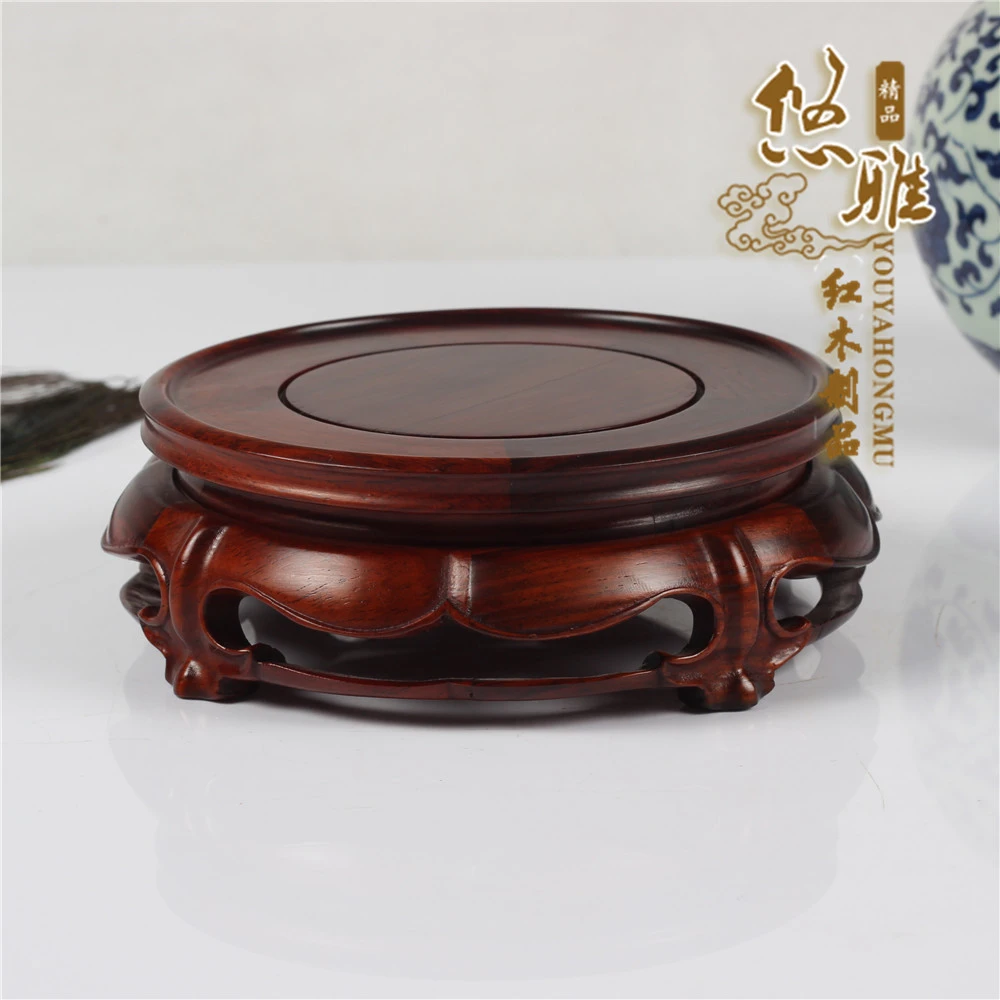 Red wood Art work collection teapot base stand home decoration ...