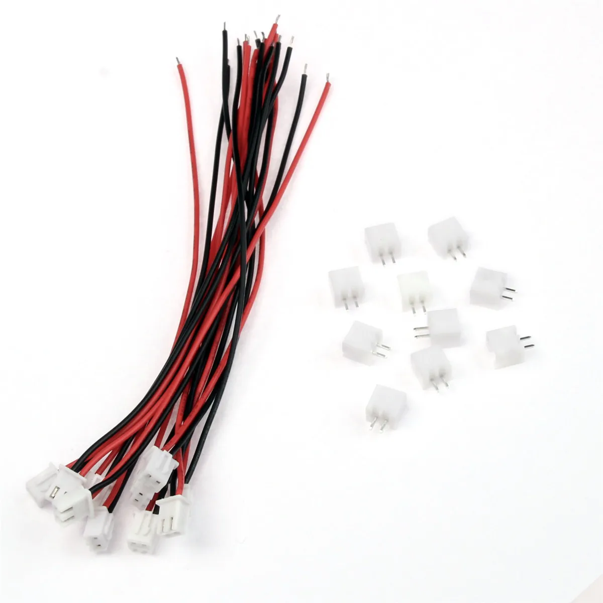 10 Sets Mini 2 Pin JST XH Connector Plug 2.54mm With 24AWG Wires Cables ...