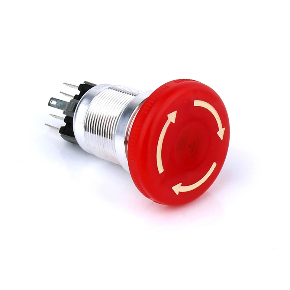 22mm red mushroom emergency stop momentary small lot IP67 22mm push ...