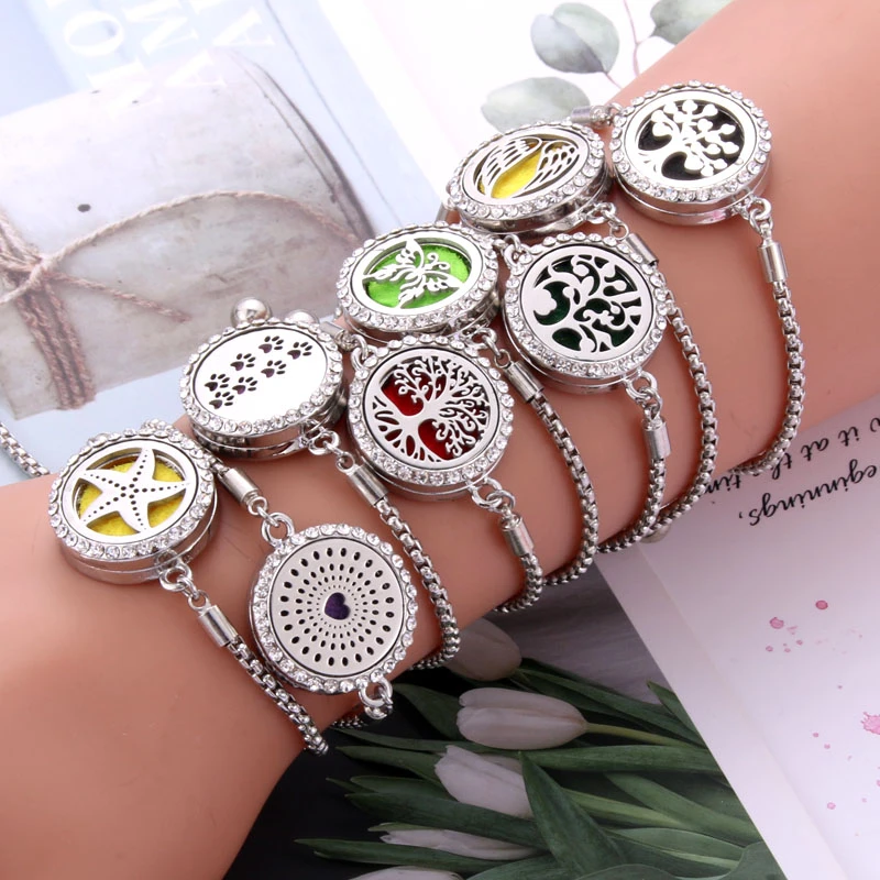 New Bracelets bangle Aroma Diffuser Perfume Essential Oil Aromatherapy ...
