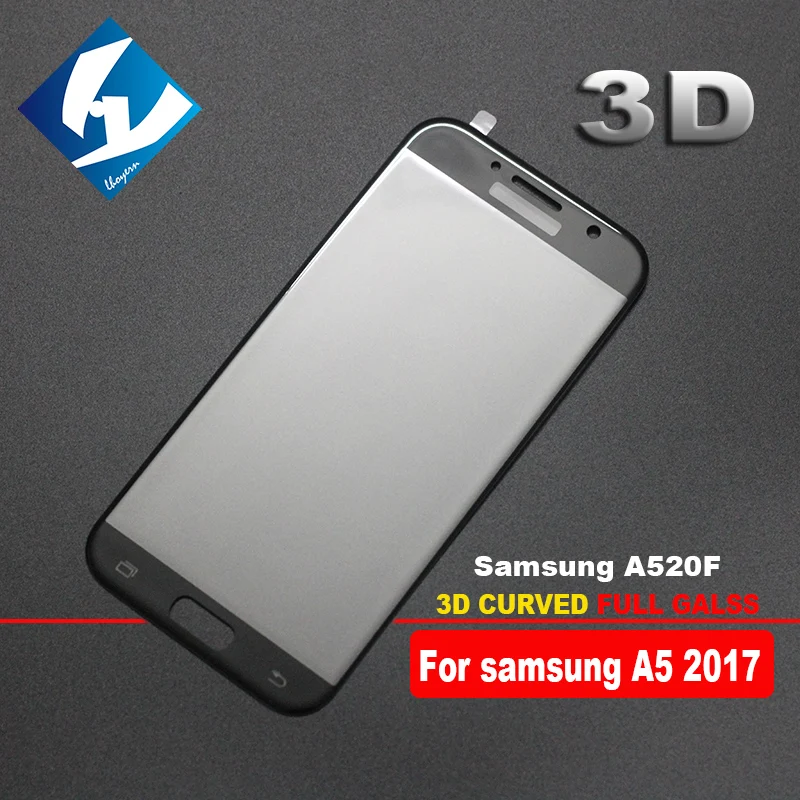 3D Curvo Para Samsung A5 2017 de cobertura Completa da Tela 9 H ...