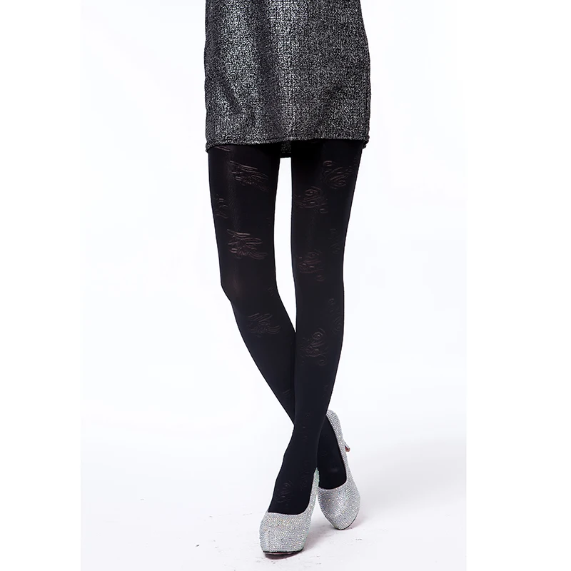 Hot Fashion Spring Autumn Tights 300 Denier Pattern Jacquard Velvet