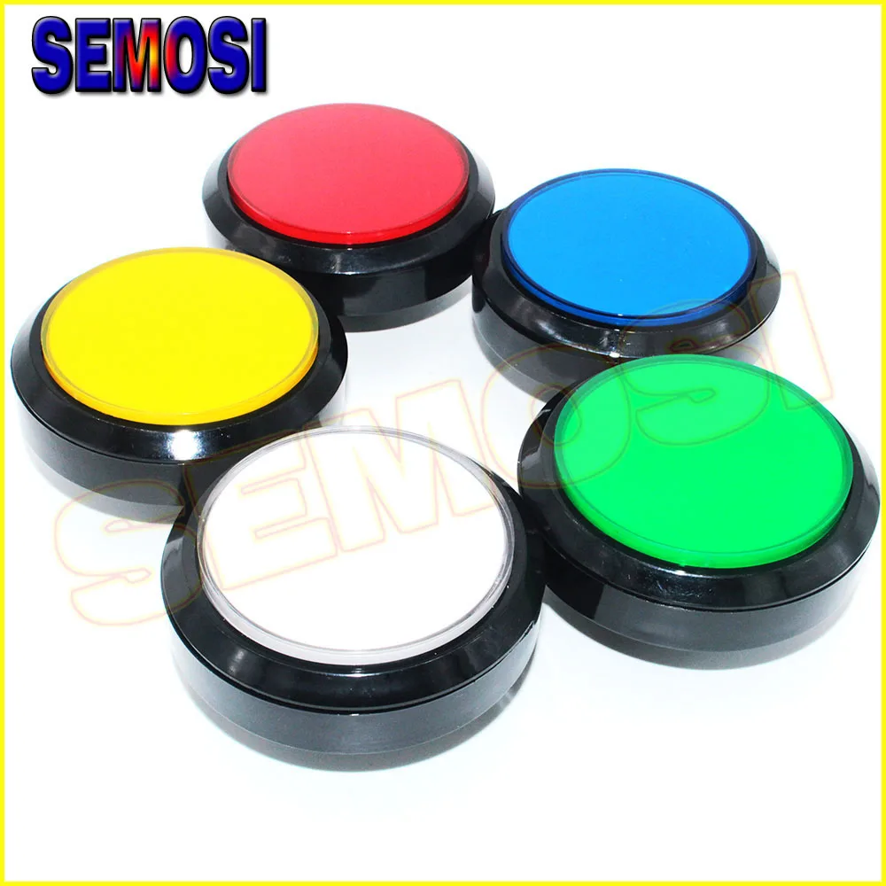 2pcs/lot 100mm Flat LED Arcade Push Button 12V Buttons Switch for ...