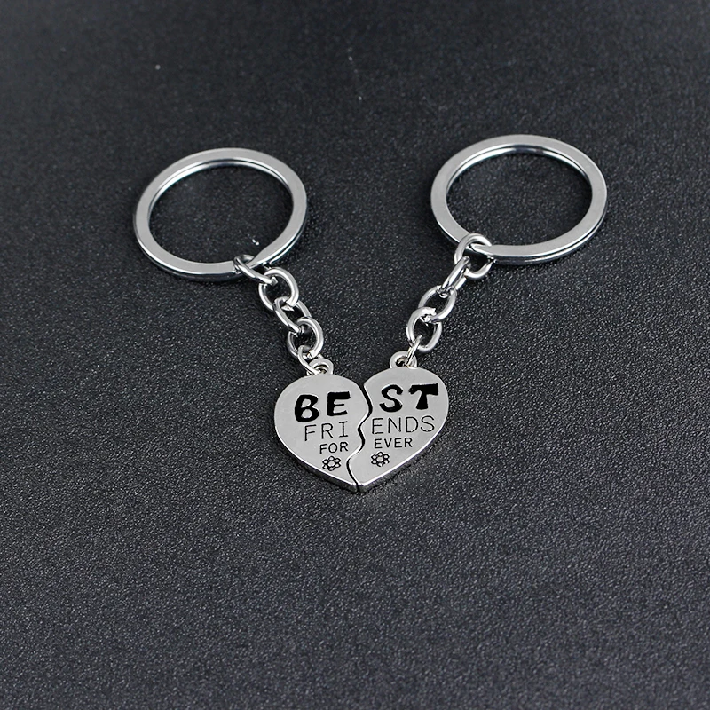 Best-Friends-Key-Chains-Set-Handstamped-Alloy-Puzzle-Broken-Heart ...