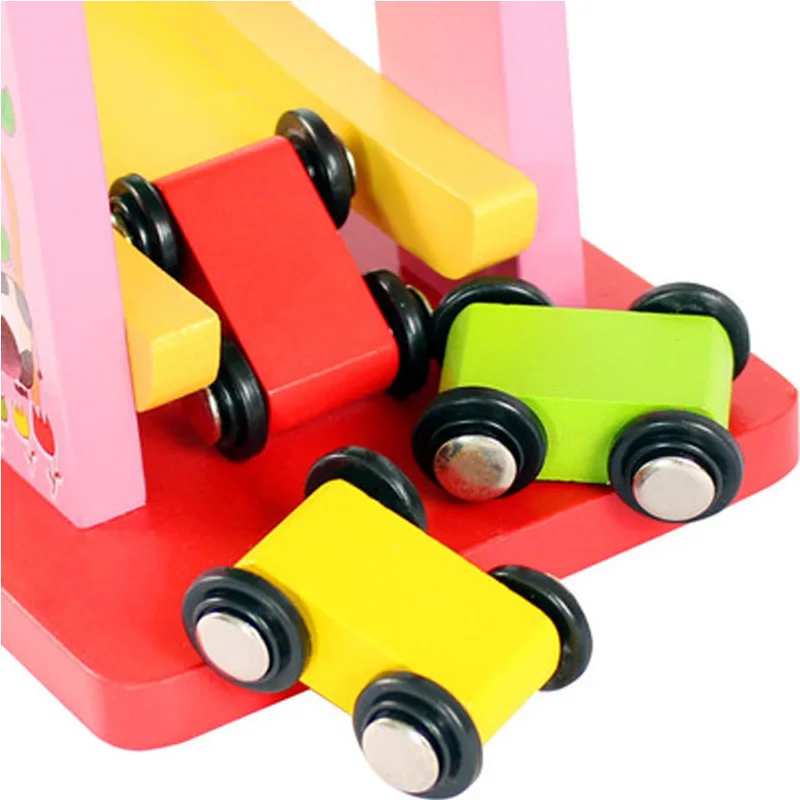 Gliding Car Inertia Toy Wooden Track Block Childrens Educational Wooden ...
