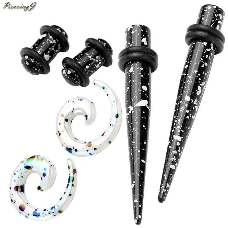 PiercingJ expansor de oreja, dilatadores acrílicos de 2g/6mm, tapones ...