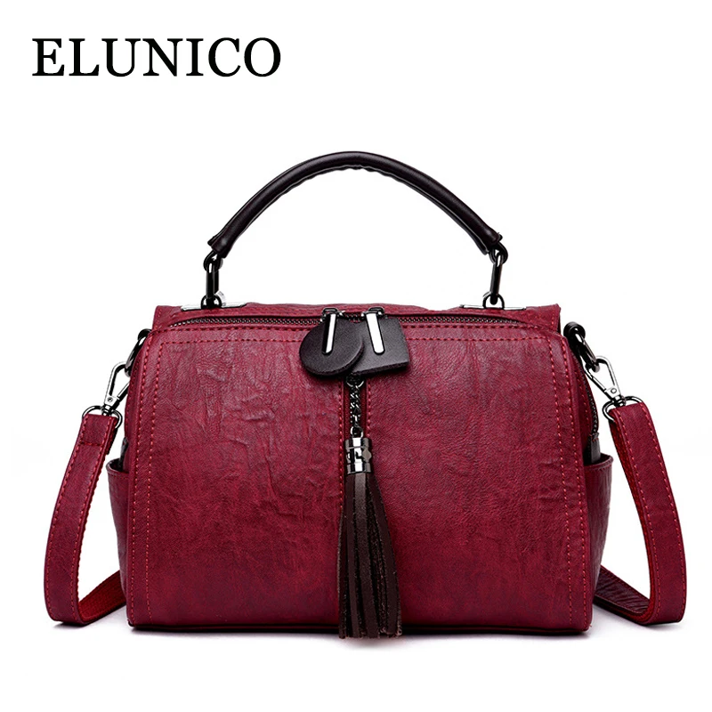 ELUNICO European and American Style Retro Boston Shoulder Bags Handbags ...