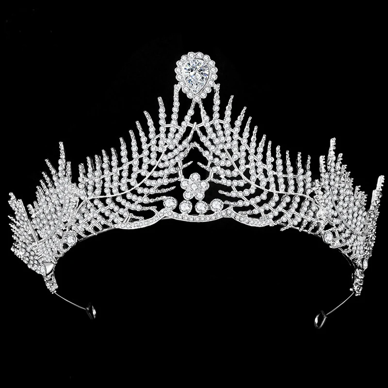 Unique Design Bride Wedding Crowns And Tiaras Luxury Full Crystal ...