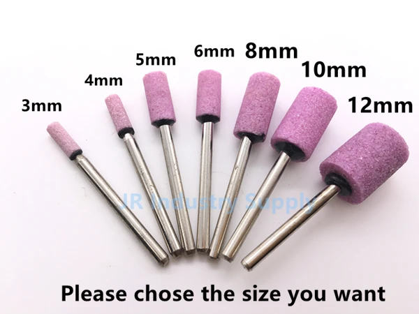 Jrealmer 3 12mm Cylindrical Abrasive Mounted Stone For Dremel Rotary ...