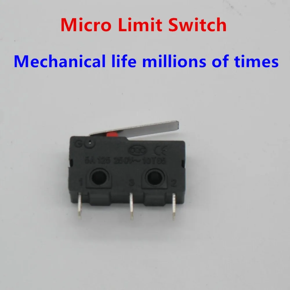 10pcs 250v 5a 3 Pin Tact Switch Sensitive Microswitch Micro Switches Handle Kw11-3z Limit Switch ...