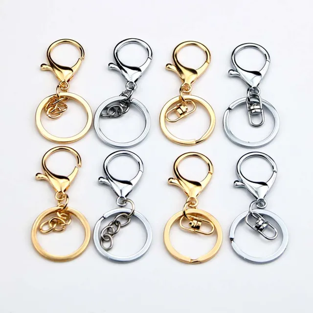 Lobster Clasp Keychain Zinc Alloy Key Protector Split Key Ring Findings ...