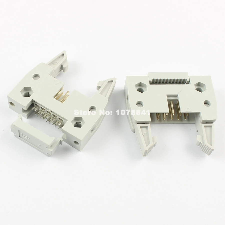 50 Uds 2,54mm 2x5 Pin 10 Pin recto conector de Cable macho encabezado ...