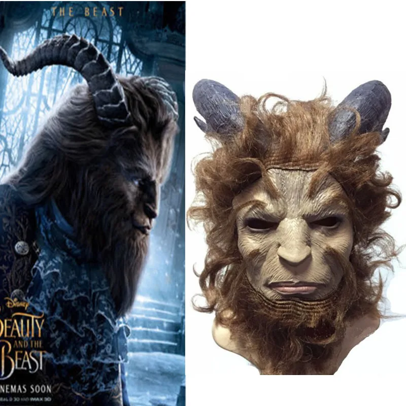 Movie-Beauty-and-the-Beast-Adam-Prince-Mask-Cosplay-Horror-Mask-Latex ...