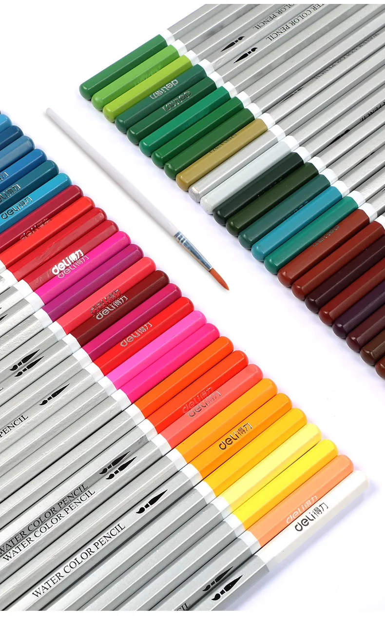 Crayons de couleur,Crayon de couleur à l'eau, disponible en 24-36-48-72 ...