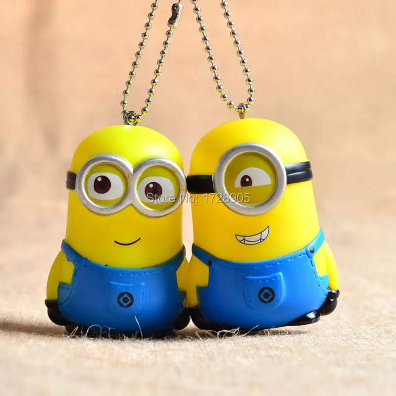 Aliexpress.com : Buy Minions Keychain Environmentally Vinyl Pendant ...