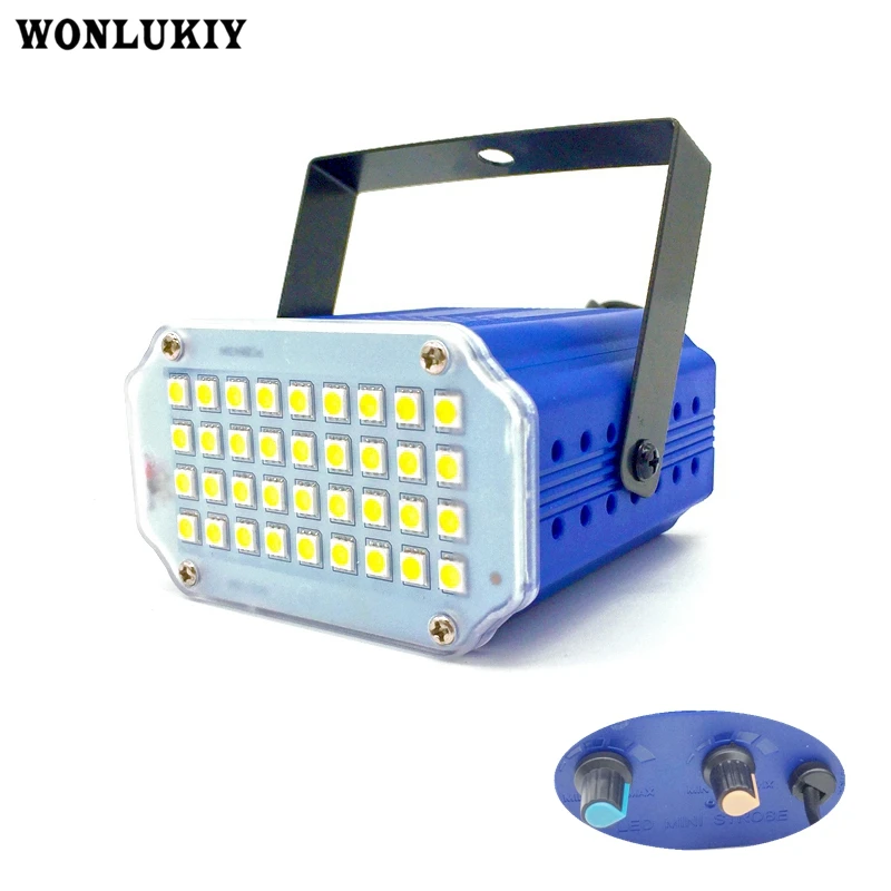 WONLUKIY Flash 36 Led DJ Disco Strobe Light Sound Voice Music Control ...