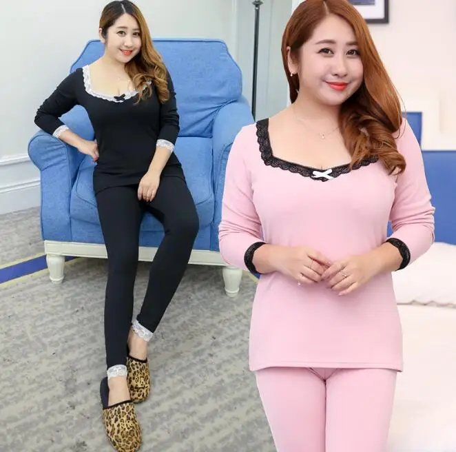 women's inner wear suit lady's slim elastic top and pants Intimates ...