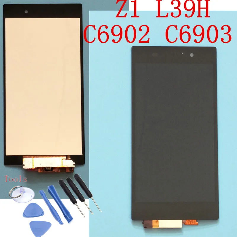 5,0 pulgadas de pantalla táctil digitalizador asamblea completo LCD para Sony Xperia Z1 L39h ...