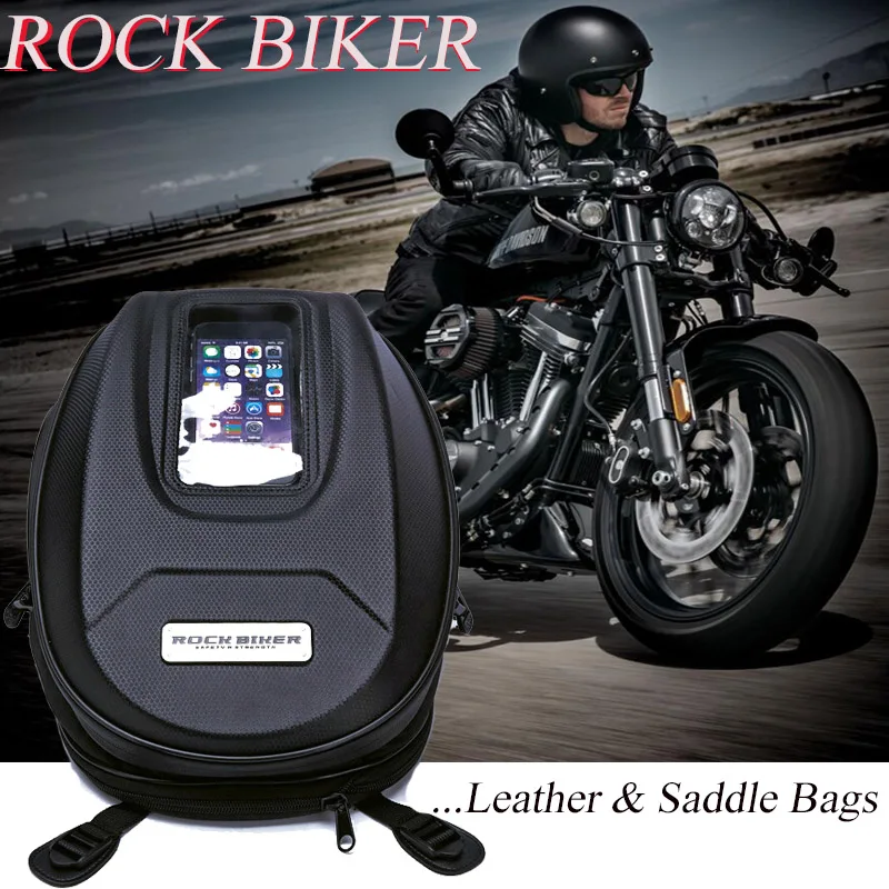 ROCK BIKER Motorcycle Saddle Bag Big Screen Multifunctional Tank Tail ...