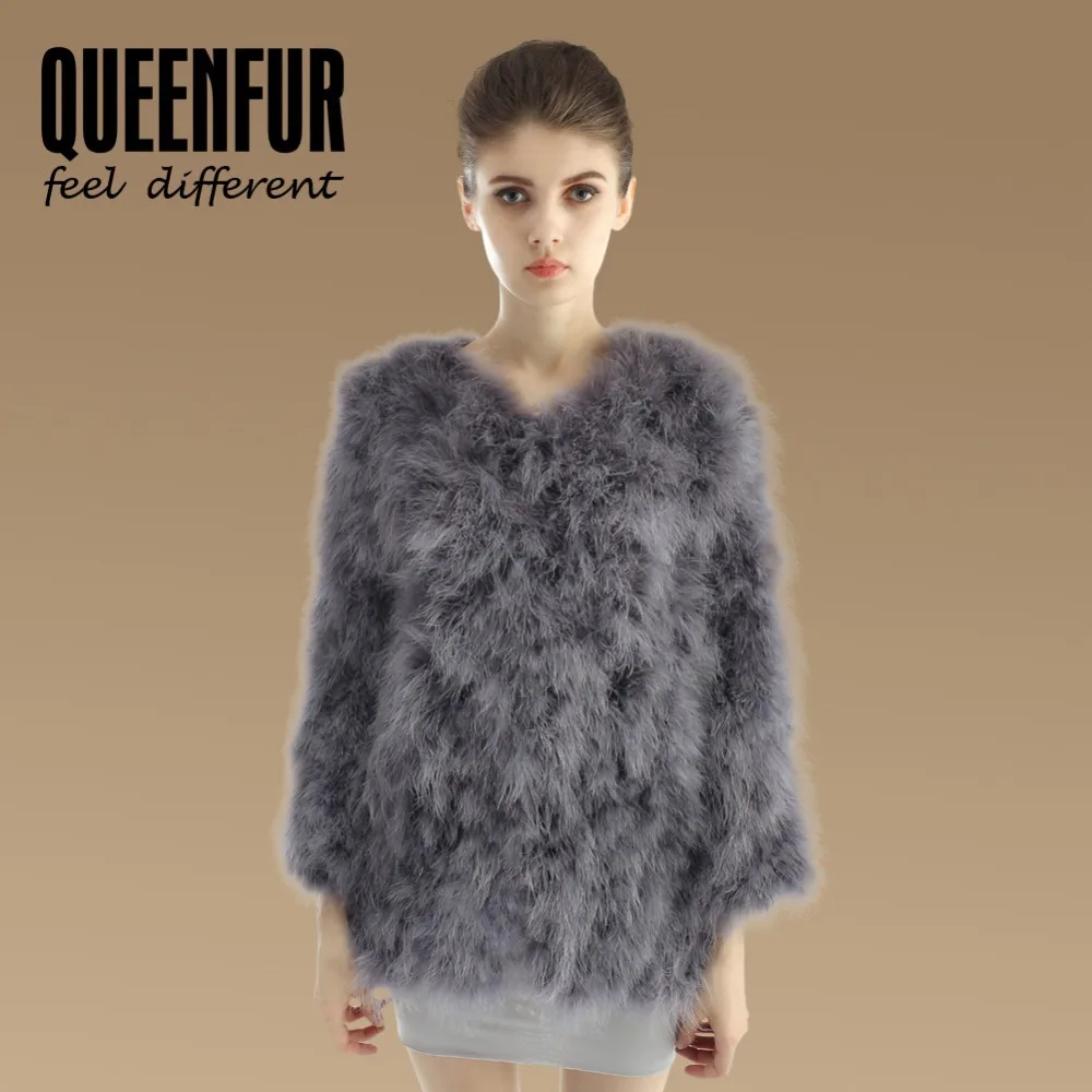 QUEENFUR Good Quality Real Turkey Fur Coat 2017 New Style Natural ...