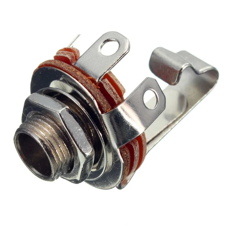 1x 6.35mm Female Audio Plastic Connectors Metal Mic Microphone Jack ...