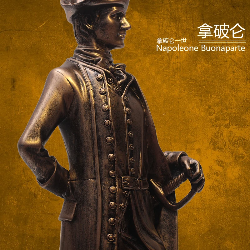 European vintage Napoleon resin statue,Soldiers,cavalry, the leader ...