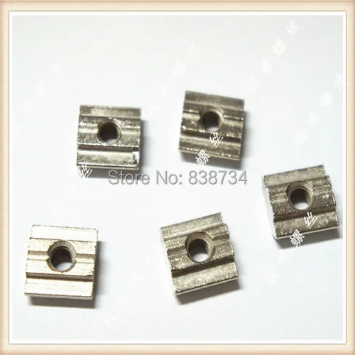 50pcs low price steel with sliver nickel plated 30 series m6 slide nut ...