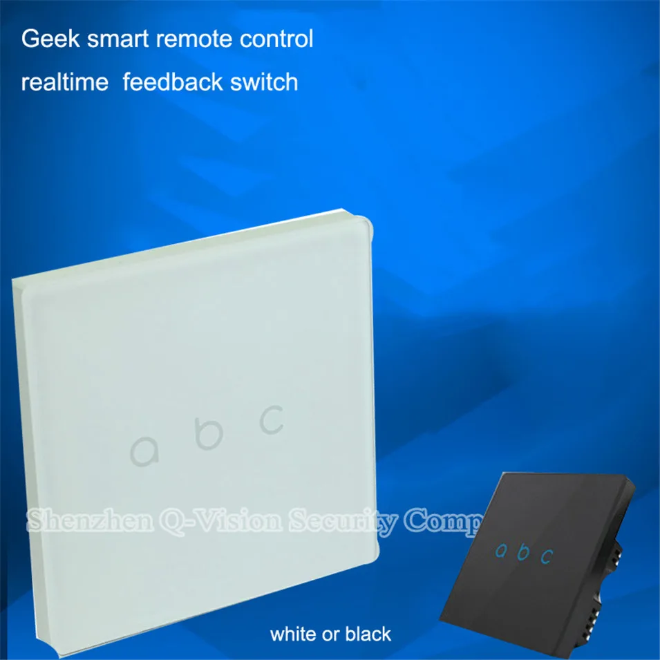 Geeklink UK Type 3 Gang Feedback Switch,Mobile Remote Control Light ...
