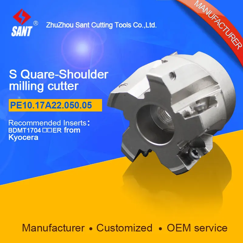 Indexable-Milling-cutter-SANT-PE10-17A22-050-05-with-BDMT1704-carbide ...