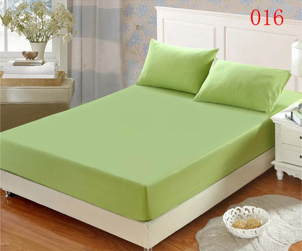 Cotton Fitted Sheet Single Double Bed Sheets Fitted Cover Twin Full