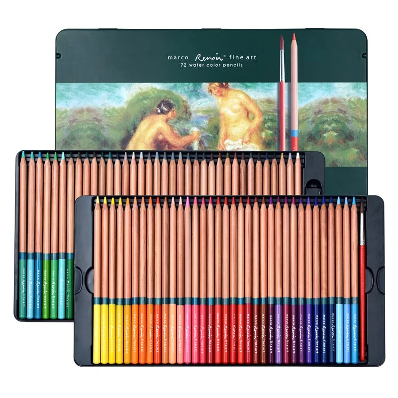 Marco Renoir 24/36/48/72 professional Oily Colored Pencils lapices de ...