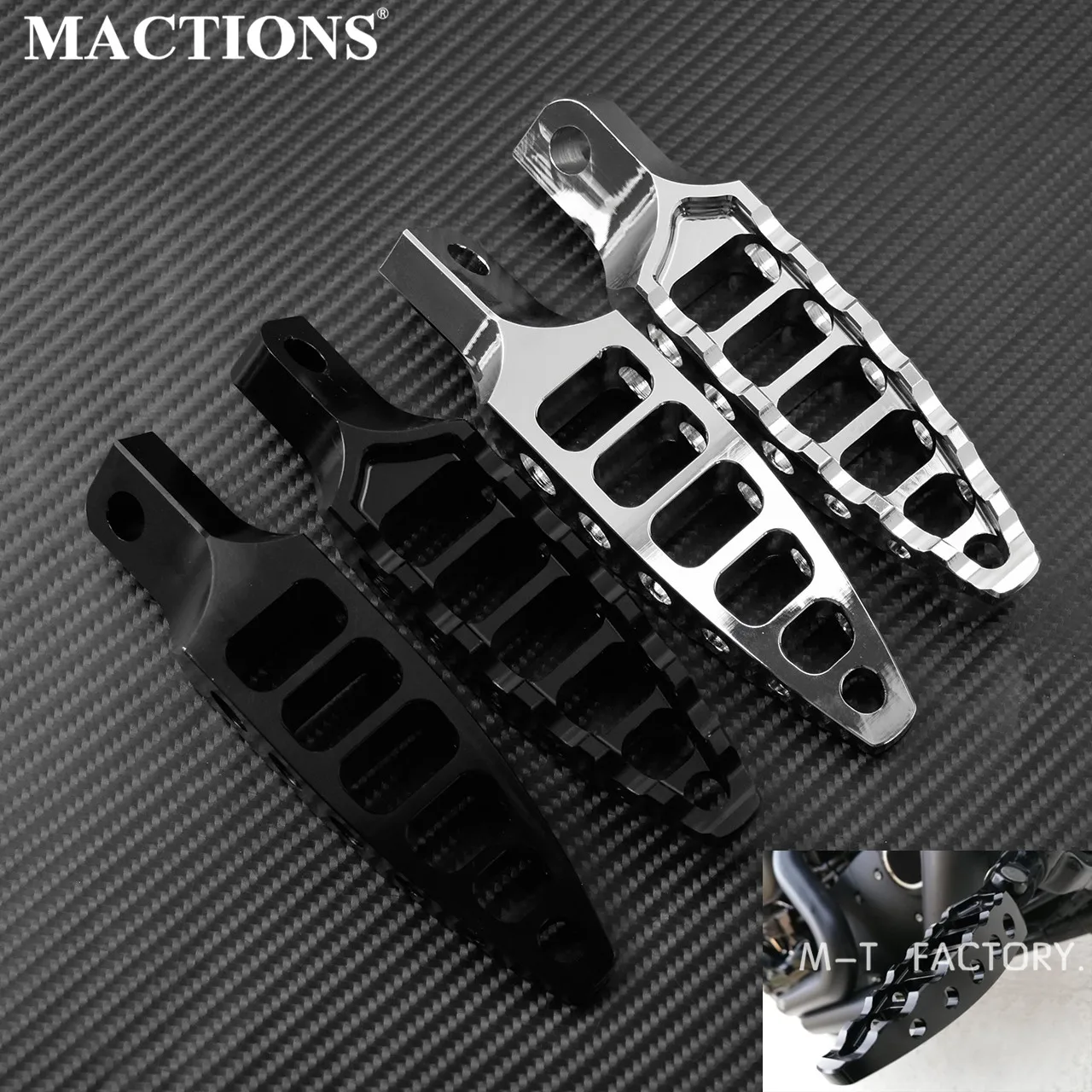 2PCS-Motorcycle-CNC-45-Degree-Male-Mount-Footrest-Footpegs-Foot-Pegs ...