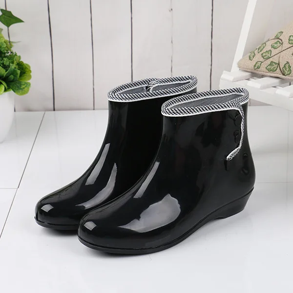 Botas de lluvia impermeables para mujer, zapatos de goma ...