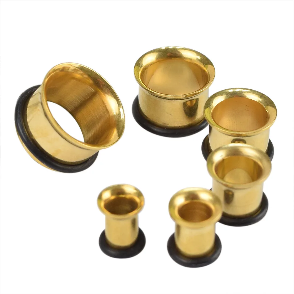 מוצר - Ear Expander Body Piercing Jewelry 1 Pair Stainless Steel Single ...