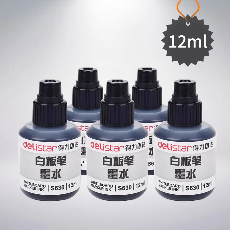 5-Bottles-Lot-Deli-S630-12ml-whiteboard-pen-ink-3-color-disposable-ink ...