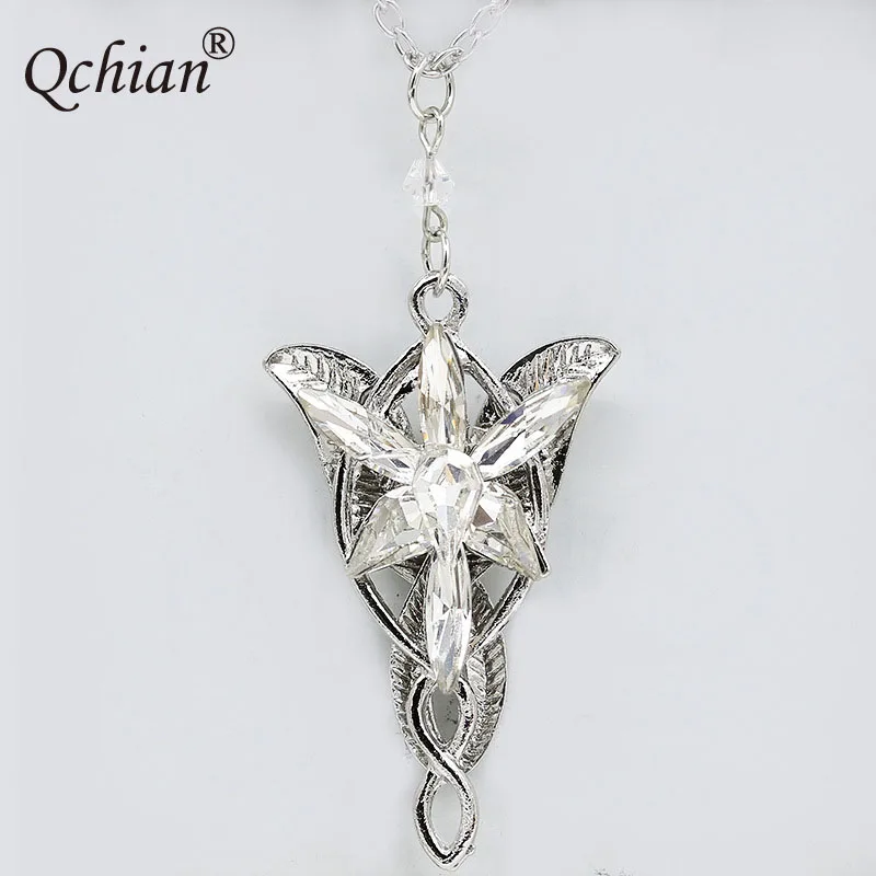 Hobbit Princess Crystal Inlaid Crystal Pendant White Angel Wings ...